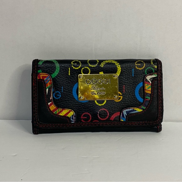 COOGI | Bags | Coogi Leather Trifold Multicolor Wallet | Poshmark